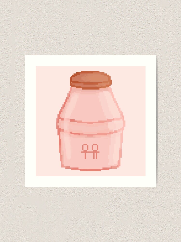 "Korean Strawberry Milk Pixel Art" Art Print for Sale by Skinpedia ...