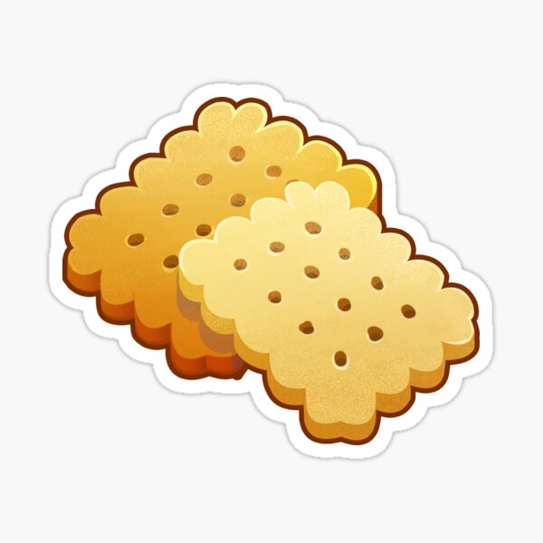 "Biscuit Cookie Cracker" Sticker for Sale by UnicornCornHorn | Redbubble