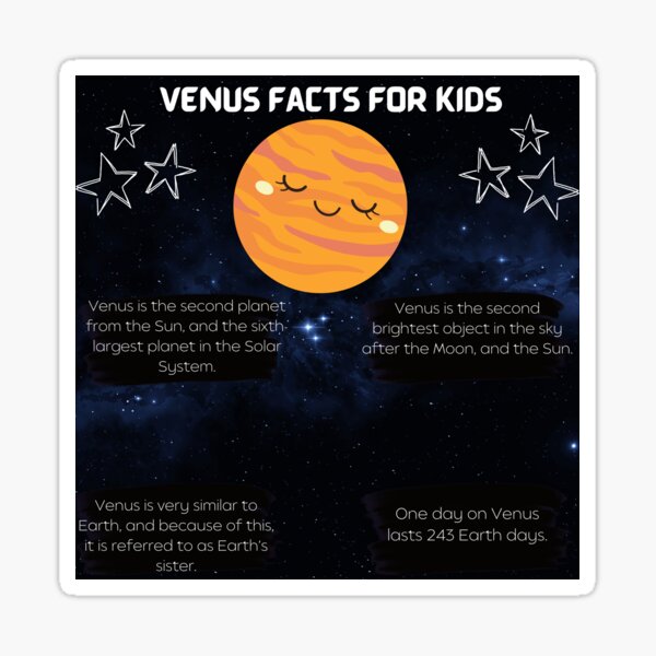 "Venus Facts For Kids " Sticker for Sale by Bsay89 | Redbubble