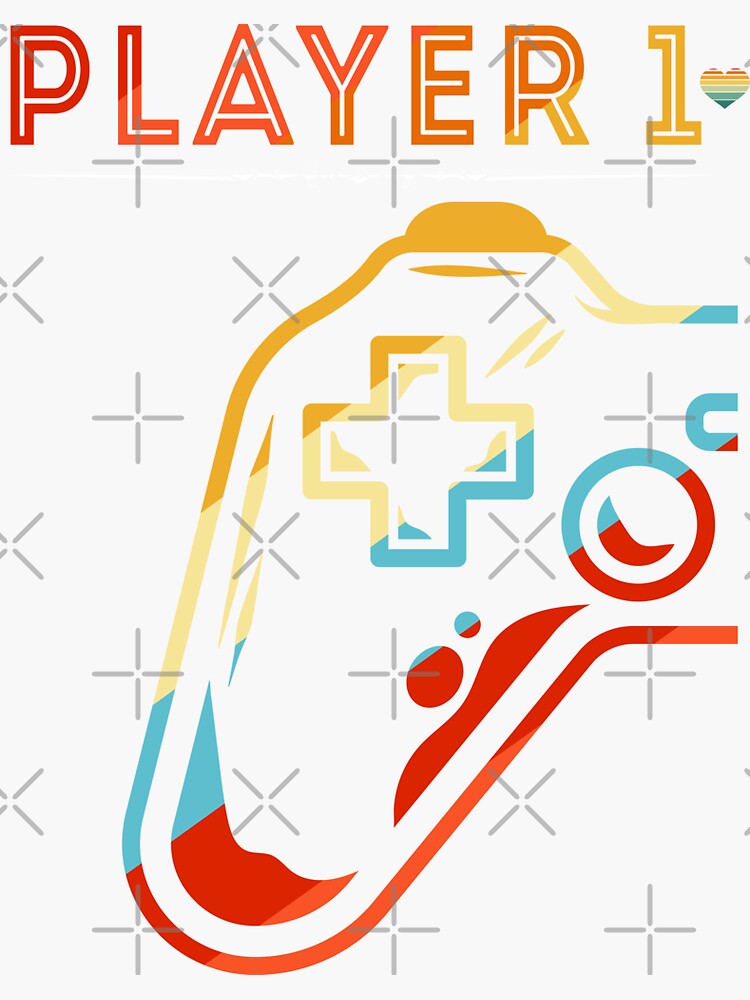 "Player 1 Controller" Sticker for Sale by Like-A-Tee | Redbubble