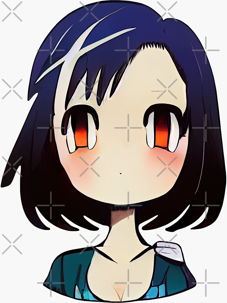 A Cute Anime Manga Girl Sticker Sticker For Sale By Kaladyndesigns