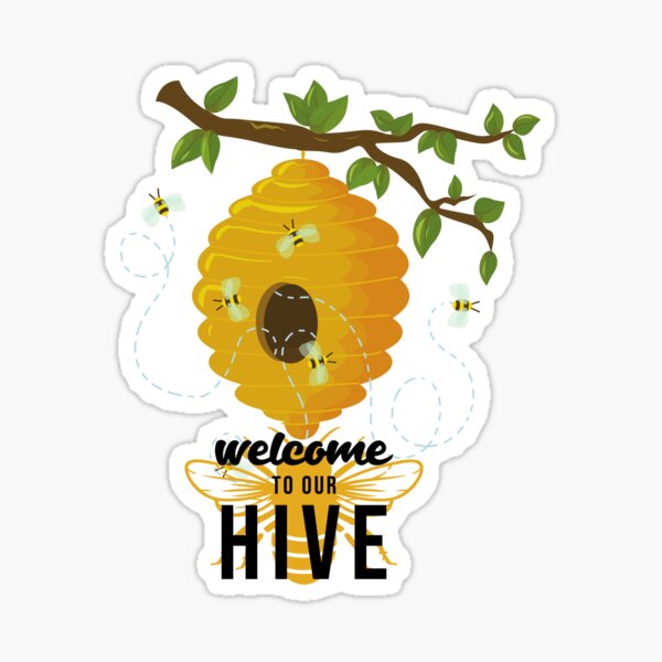 "Welcome to our hive" Sticker for Sale by Booksinstickers | Redbubble