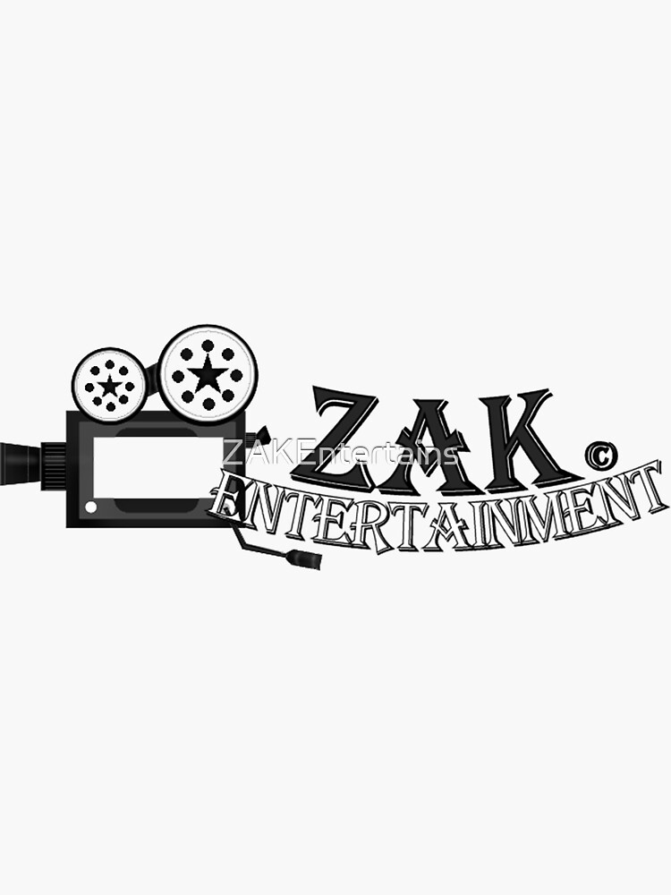 "ZAK Entertainment Logo" Sticker for Sale by ZAKEntertains | Redbubble