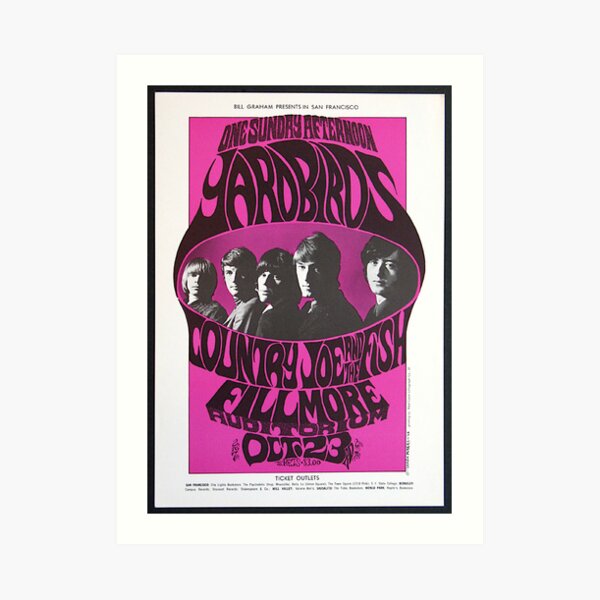 "The Yardbirds Gig Poster" Art Print for Sale by CitiesonWalls | Redbubble