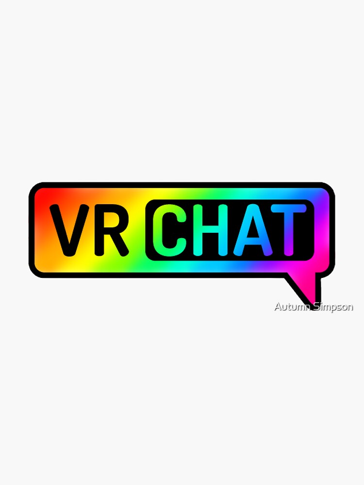 "Rainbow VRCHAT Logo (gradient)" Sticker for Sale by 4889276874 | Redbubble