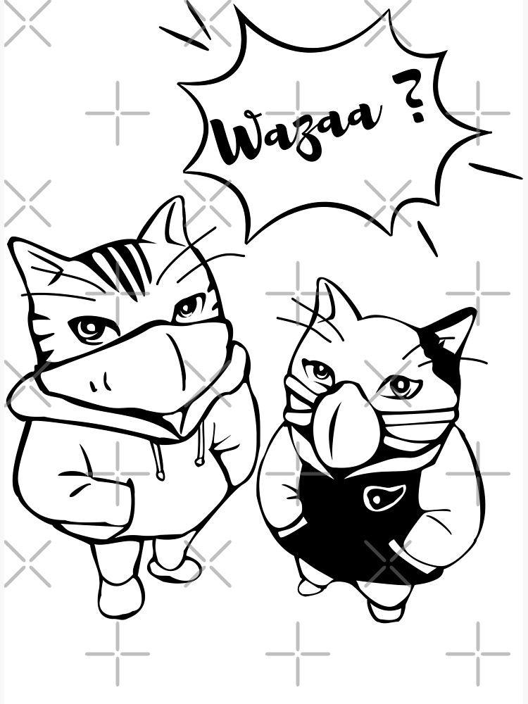 "Wazaaaa Cats" Sticker for Sale by RabbitCreations | Redbubble
