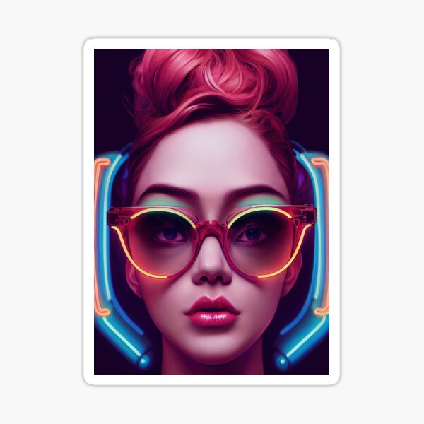"Neon 4 Lyfe" Sticker for Sale by Rezzmoji | Redbubble