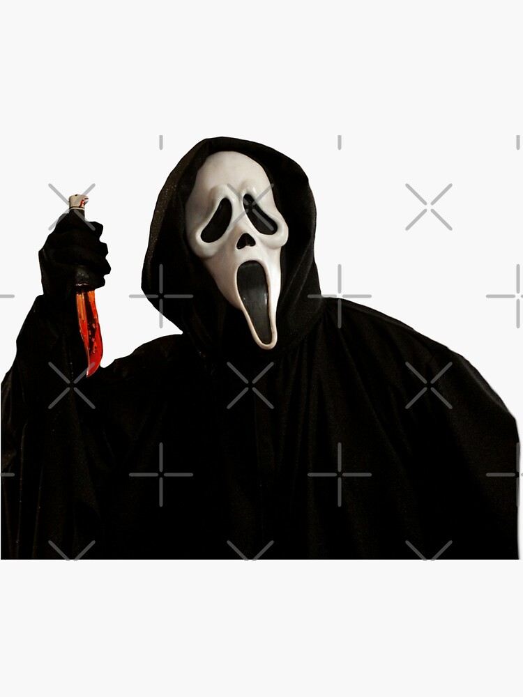 "GHOSTFACE STICKER" Sticker for Sale by MOVIES, MUSIC, GET FUNKY ...