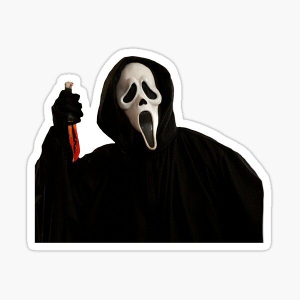 "GHOSTFACE STICKER" Sticker for Sale by MOVIES, MUSIC, GET FUNKY ...