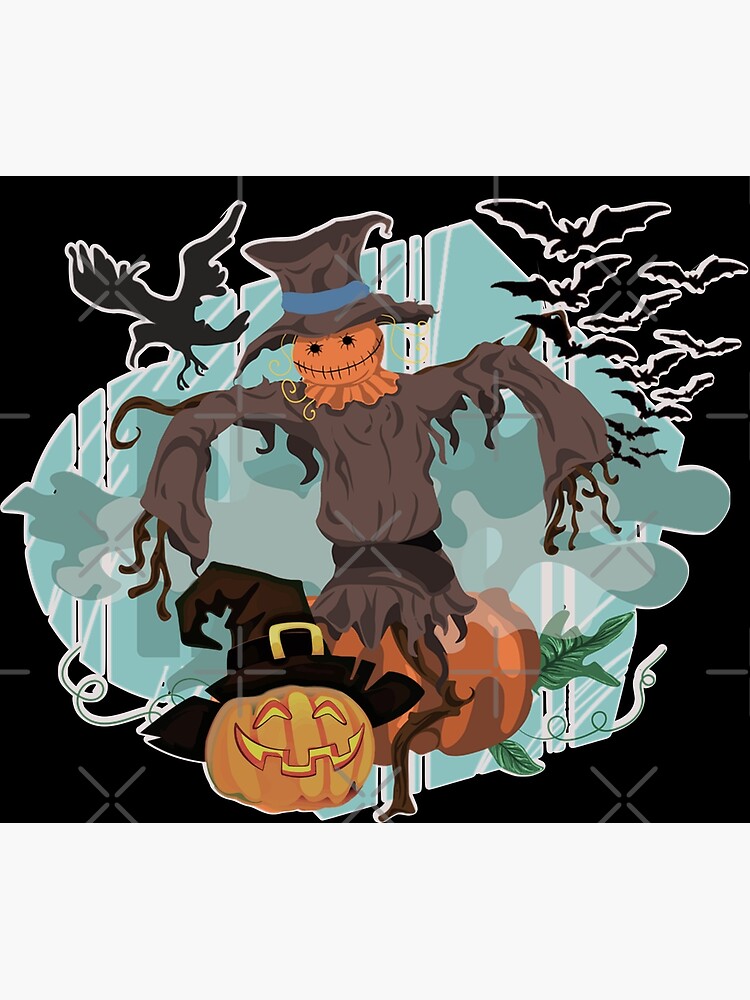 "Scarecrow in the pumpkin patch" Poster for Sale by IrvinGothGarden ...