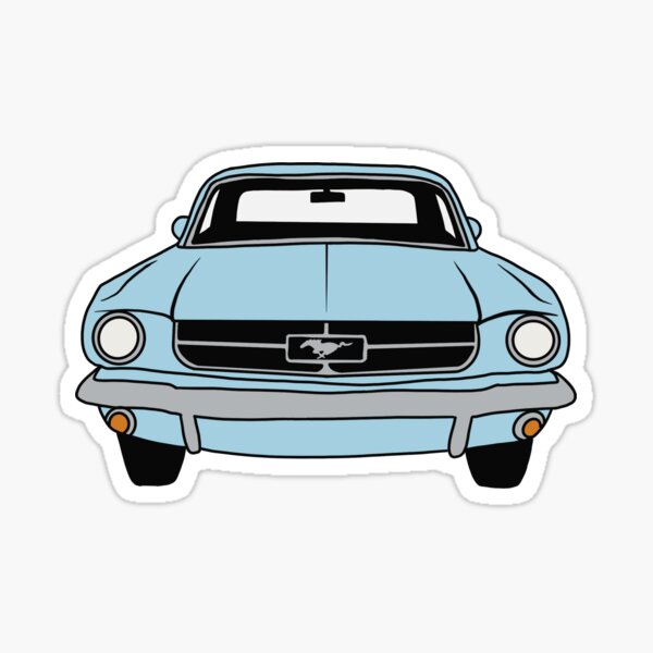 "1964 and a Half Ford Mustang Skylight Blue" Sticker for Sale by ...