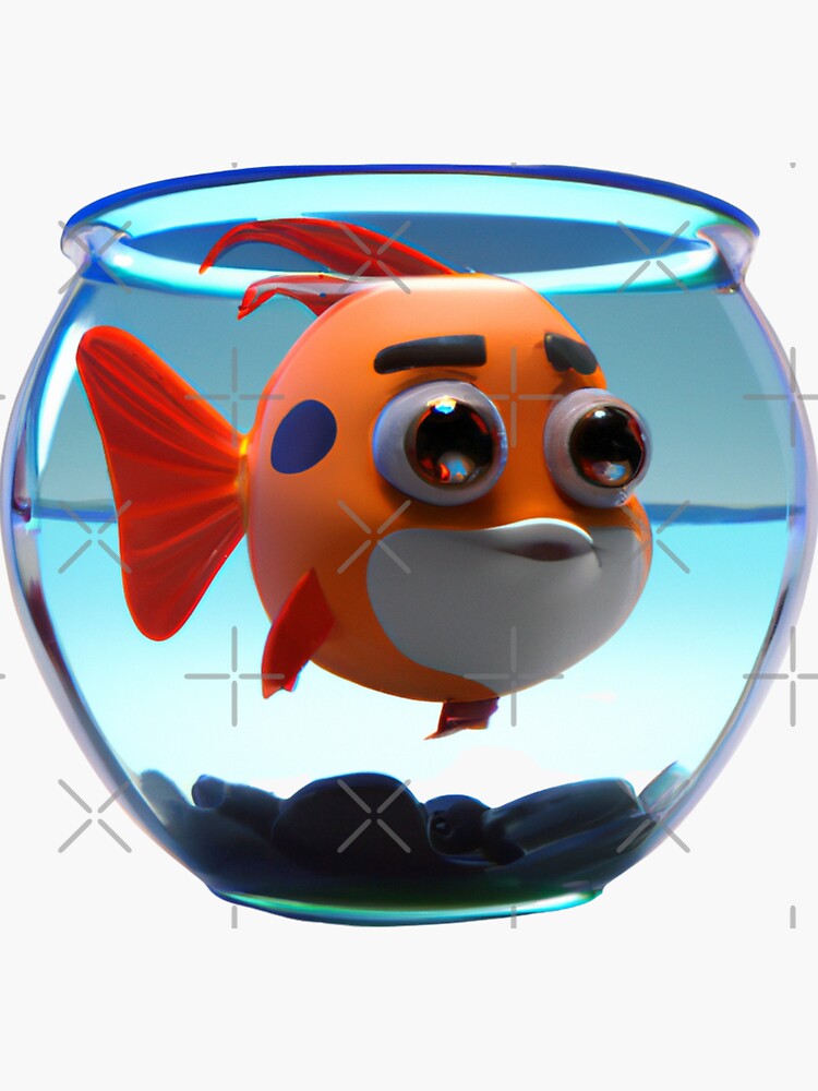 "Jewel Eyed Fish x AI" Sticker for Sale by DJKre | Redbubble