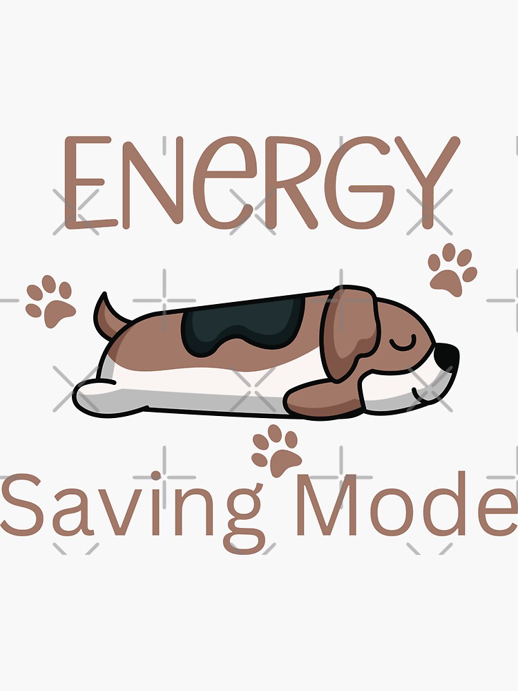 "Energy Saving Mode Sleeping Dog" Sticker for Sale by HappyLifeCreate ...