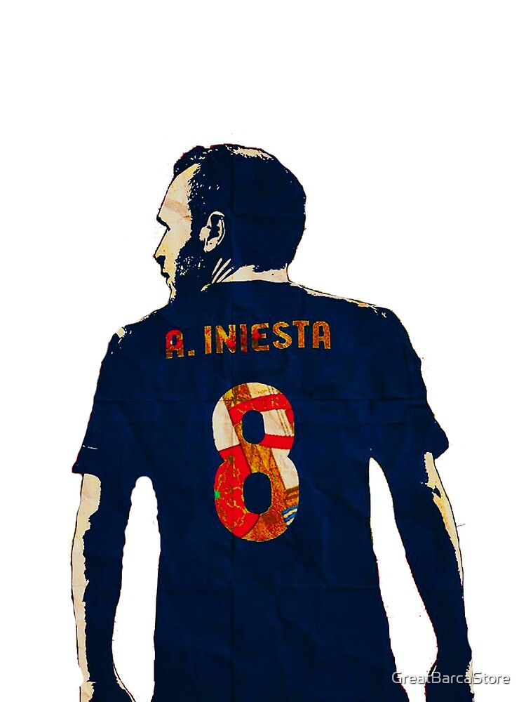 "Andres Iniesta Art" Framed Art Print for Sale by GreatBarcaStore ...