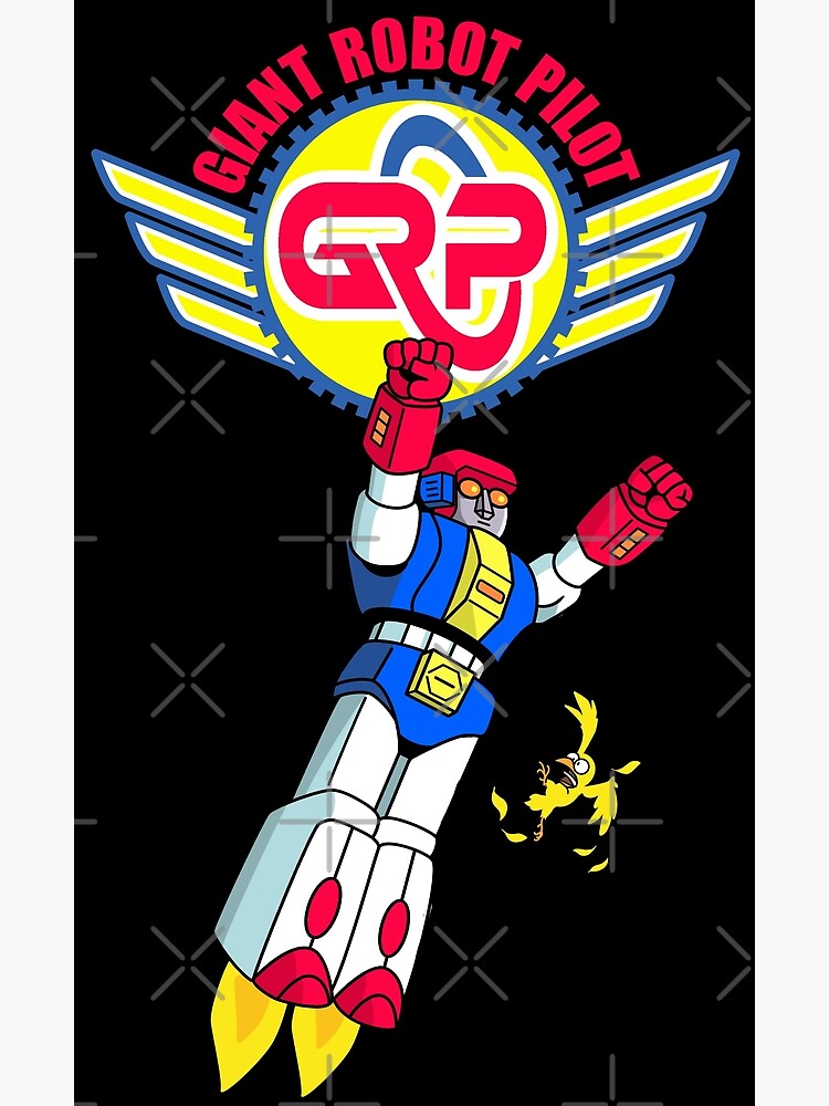 "GIANT ROBOT PILOT EMBLEM with FLYING BOT" Poster for Sale by ...