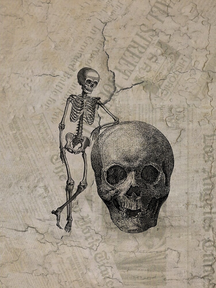 "Vintage Halloween Skeleton" Poster for Sale by dthibian | Redbubble