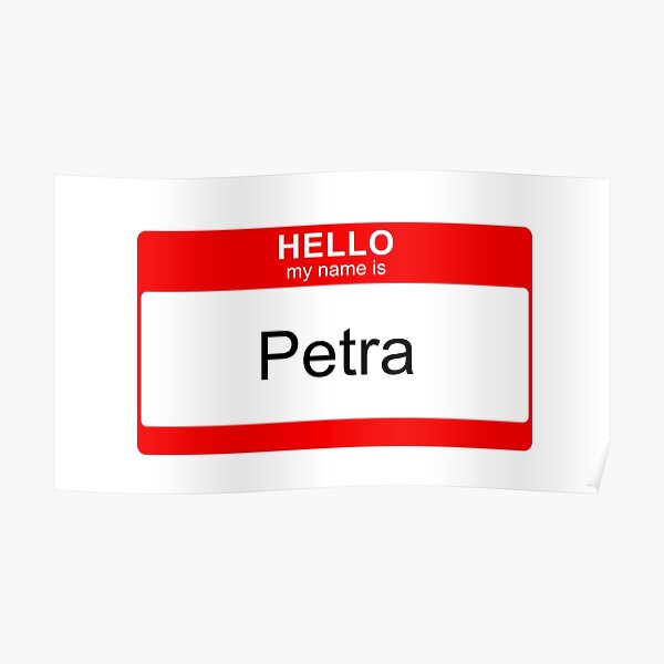 "Petra name tag" Poster for Sale by NameTagShop | Redbubble