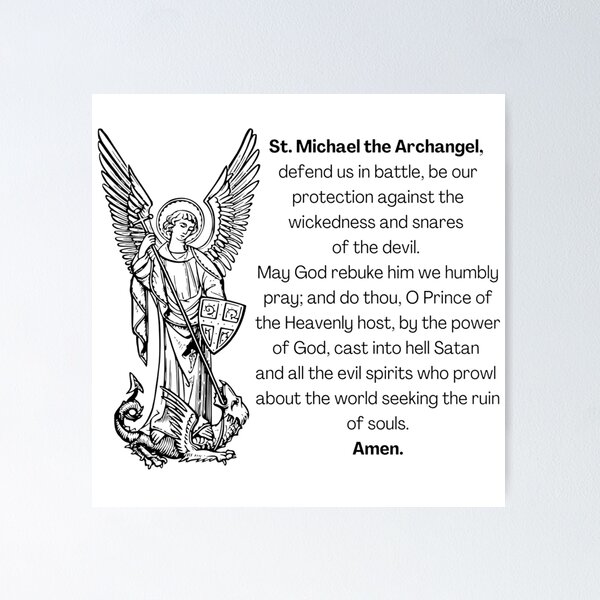 "St Michael the archangel prayer" Poster for Sale by sincerely-olive ...