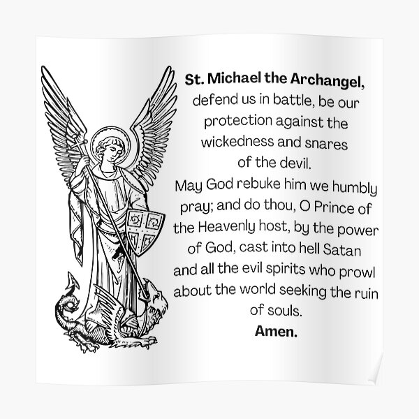 "St Michael the archangel prayer" Poster for Sale by sincerely-olive ...