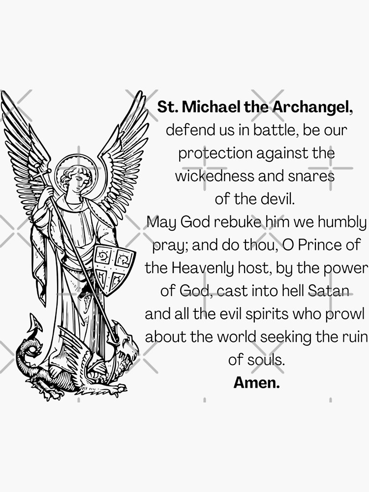 "St Michael the archangel prayer" Sticker for Sale by sincerely-olive ...