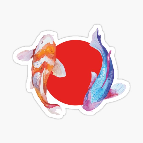 "Japanese Koi Fish" Sticker for Sale by romansuprun | Redbubble
