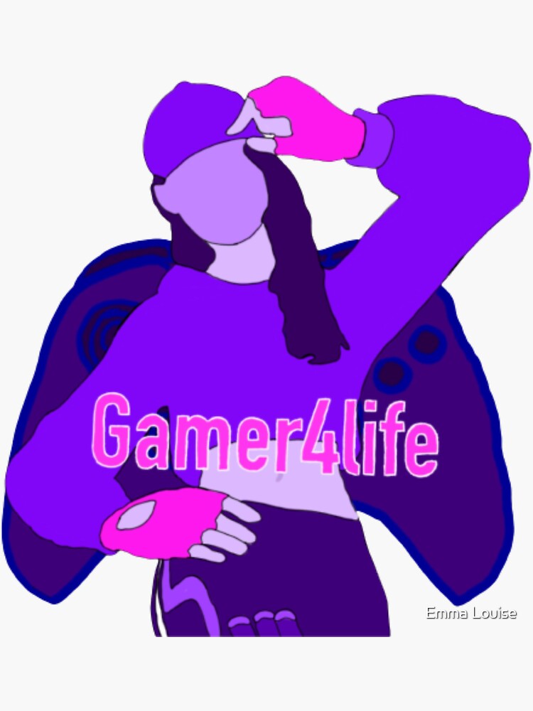 "Purple Logo Official Gamer4life (TikTok)" Sticker for Sale by Emma ...
