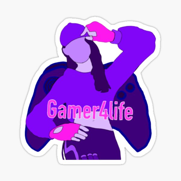"Purple Logo Official Gamer4life (TikTok)" Sticker for Sale by Emma ...