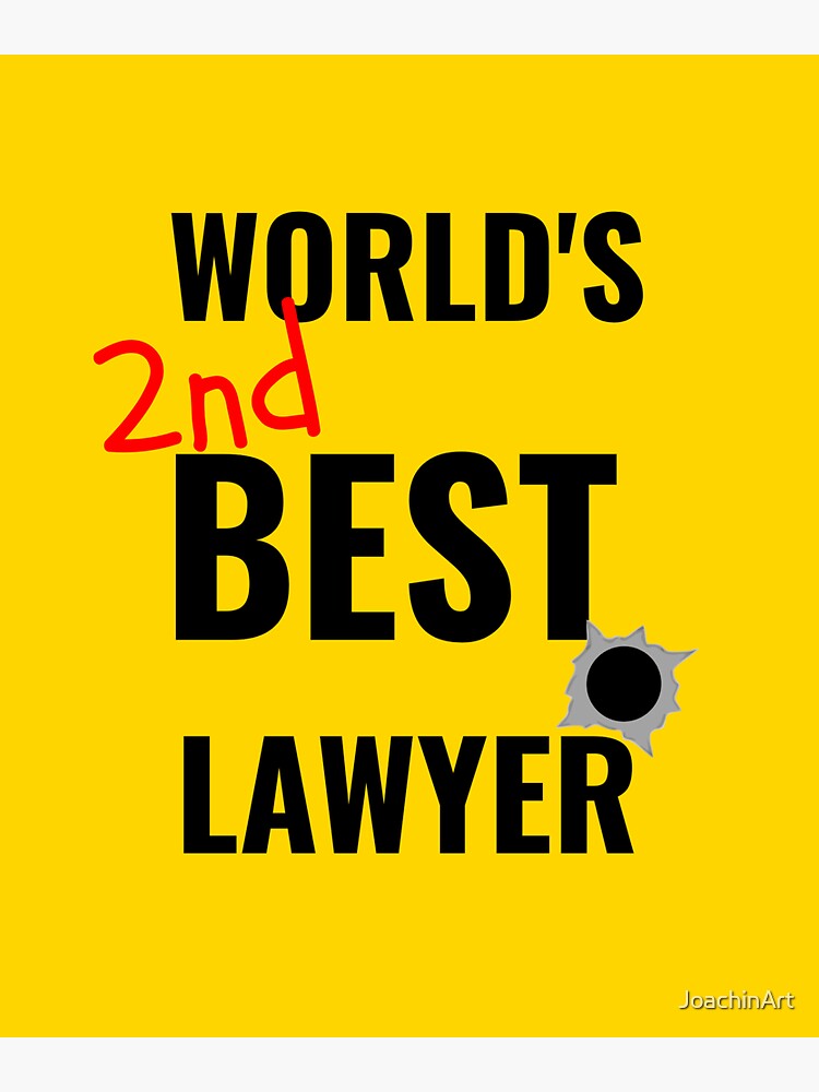"world's 2nd best lawyer " Sticker for Sale by JoachinArt | Redbubble