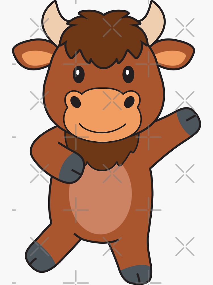 "Dancing Yak" Sticker for Sale by orangerein | Redbubble