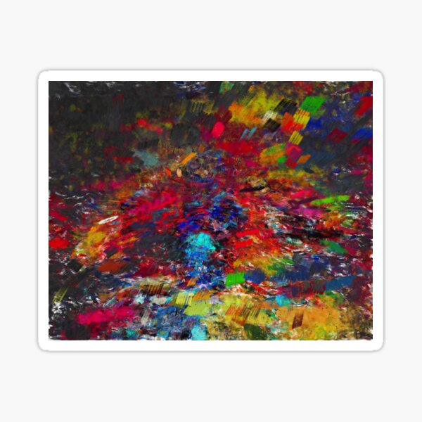 "A blocky explosion of contrast" Sticker for Sale by jettrun | Redbubble