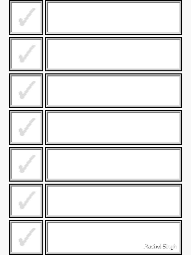 "Checkbox Check List - Retro Computer Day Planner" Sticker for Sale by ...