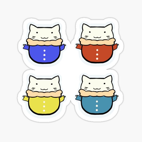 "Cute Winter Jacket Cat" Sticker for Sale by ejin730 | Redbubble
