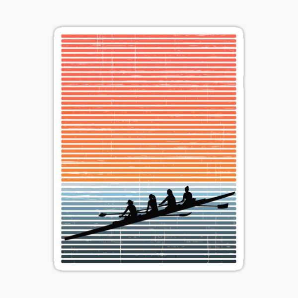 "Retro rowing" Sticker for Sale by sid1497 | Redbubble