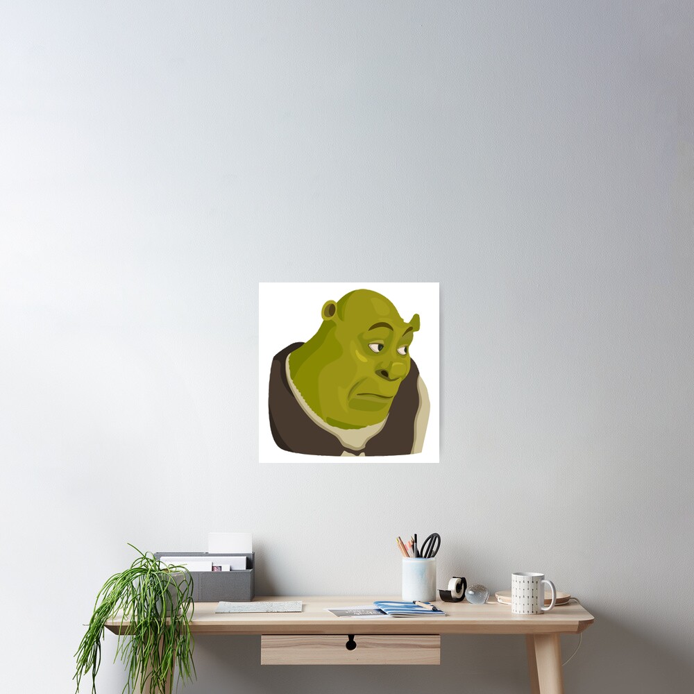 "Bored Shrek Meme" Poster for Sale by MoHa444 | Redbubble