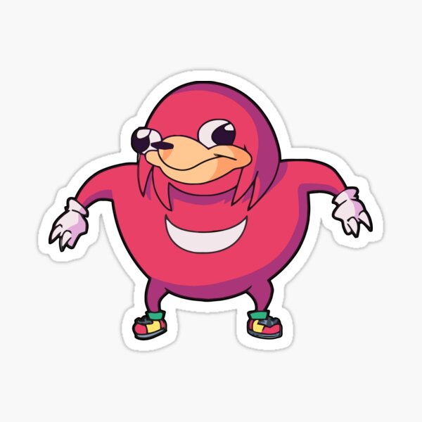 "Uganda Knuckles Meme" Sticker for Sale by MoHa444 | Redbubble