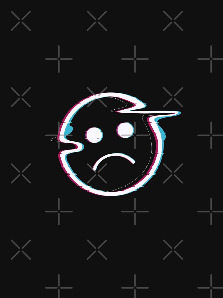 "Sad Boi Pink Aesthetic Vaporwave Sadboi Sad Face Glitch Art" T-shirt ...