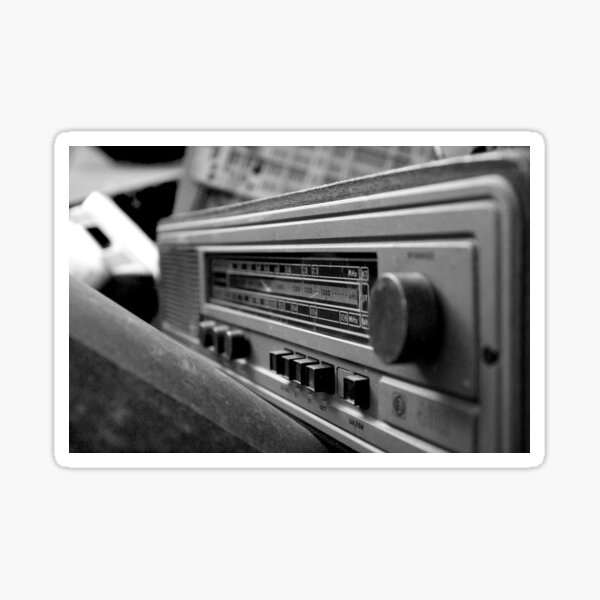 "Retro radio" Sticker for Sale by jazzyslo | Redbubble