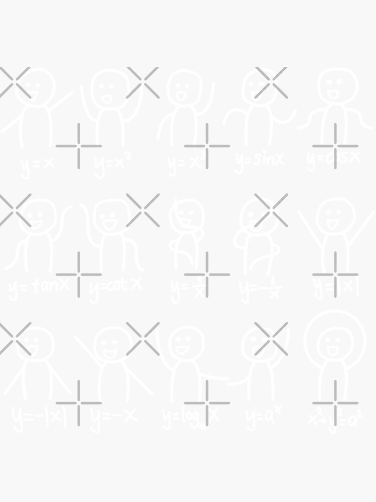"Algebra Dance Funny Graph Figures Math Equation" Sticker for Sale by ...
