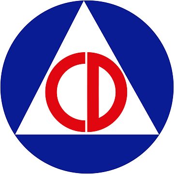 "Civil Defense Logo" Sticker for Sale by apxq12 | Redbubble