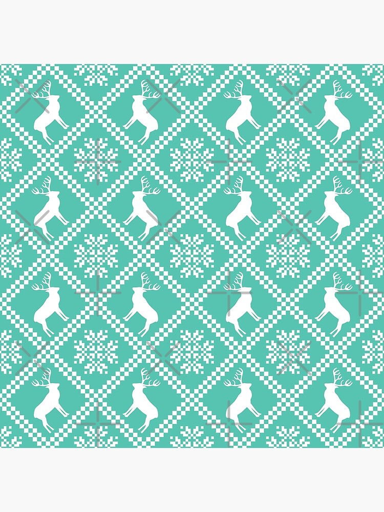 Póster «Regalos lindos del patrón del reno de la Feliz Navidad de la ...