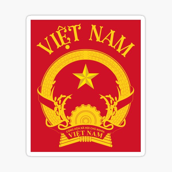 "Vietnam National Emblem" Sticker for Sale by FedSherDesign | Redbubble