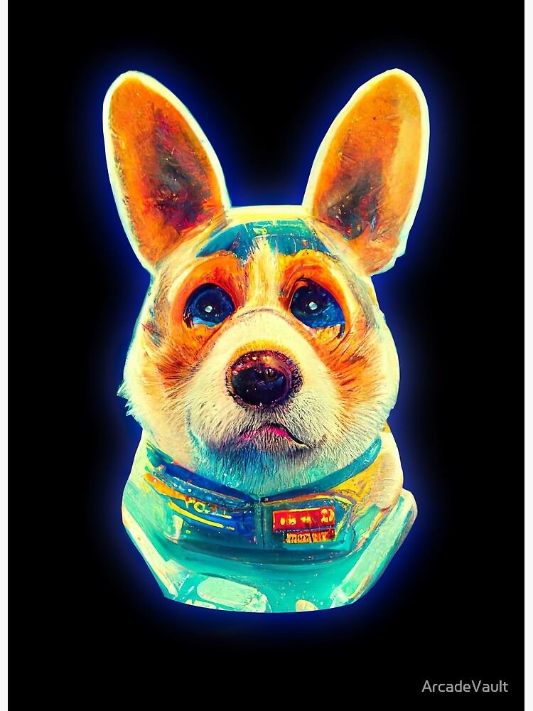 "Neon Corgi Logo" Art Print for Sale by ArcadeVault | Redbubble