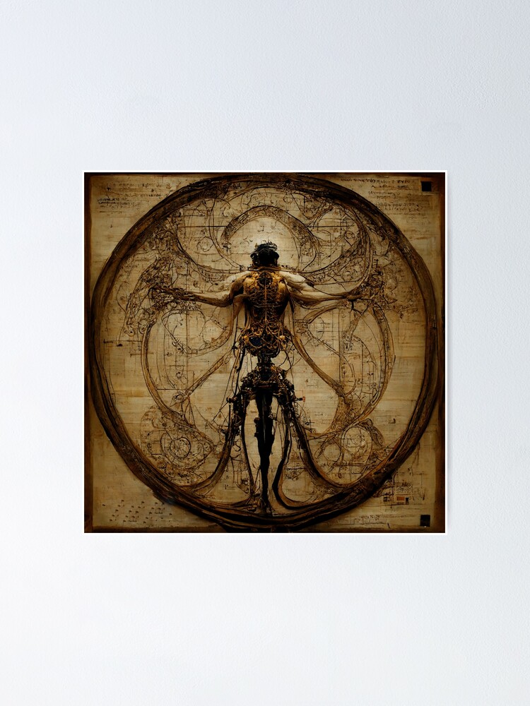 "Vitruvian Series - Mechanical Shell" Poster for Sale by loftzo | Redbubble