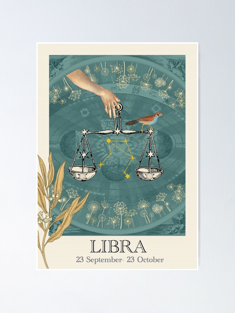 "Libra zodiac sign" Poster for Sale by sidonieblondel | Redbubble