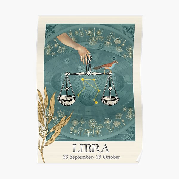 "Libra zodiac sign" Poster for Sale by sidonieblondel | Redbubble