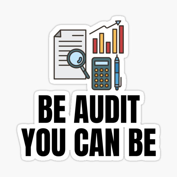 "be audit you can be" Sticker for Sale by TomorrowQuotes | Redbubble