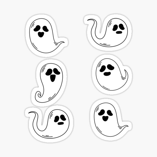 Cute Halloween Ghost Collection Pack Sticker For Sale By Waymerch