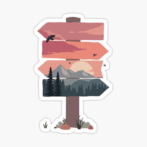 "directions stickers" Sticker for Sale by izir | Redbubble