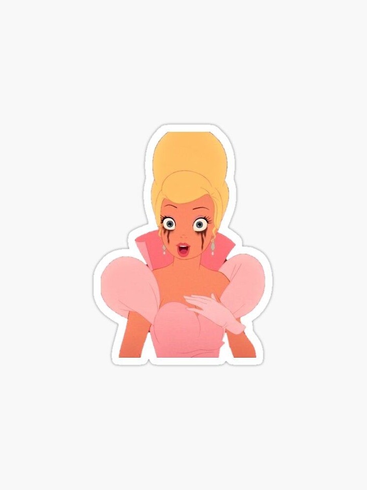 "Shocked crying sticker from princess and the frog" Sticker for Sale by ...