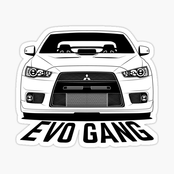 "Mitsubishi Lancer Evolution 10 Evo Gang Shirts" Sticker for Sale by ...